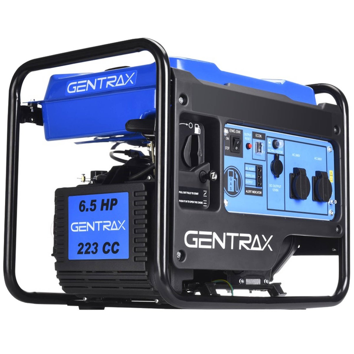 GenTrax Inverter Generator 3.85KW Max 3.5KW Rated Portable Pure-Sine ...