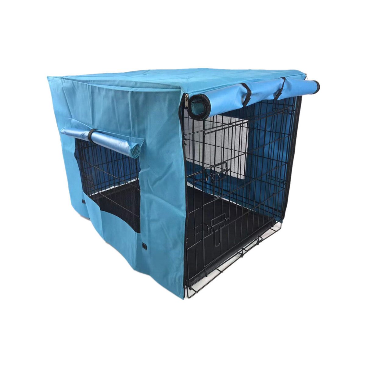 YES4PETS 24' Portable Foldable Collapsible Pet Crate Cage with Blue ...