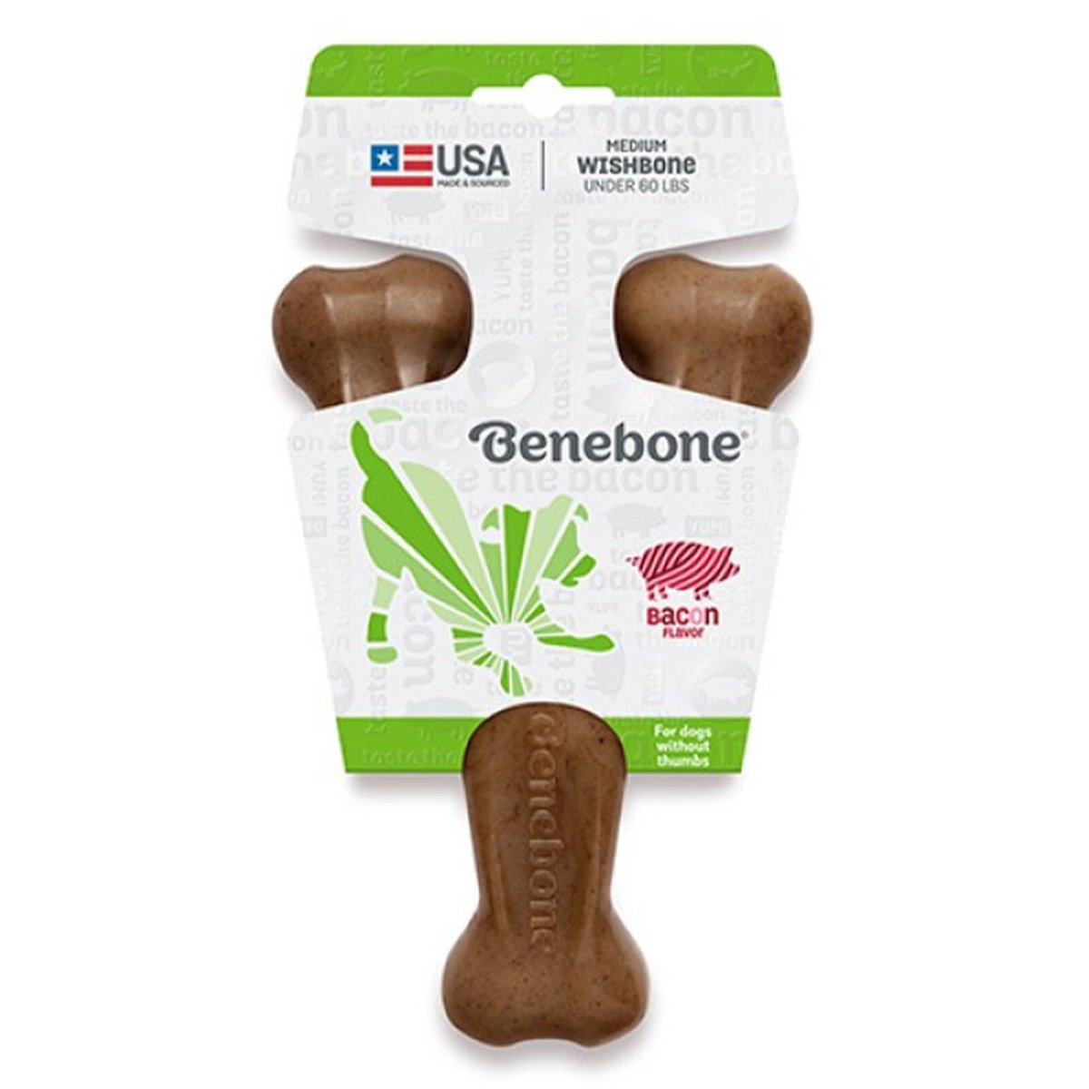 Benebone Wishbone Bacon Chew Toy For Dogs Medium 1 Piece - Bunnings ...