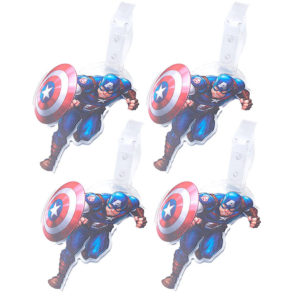 4PK Marvel Luggage Tag Identity Label - Captain America - Bunnings ...