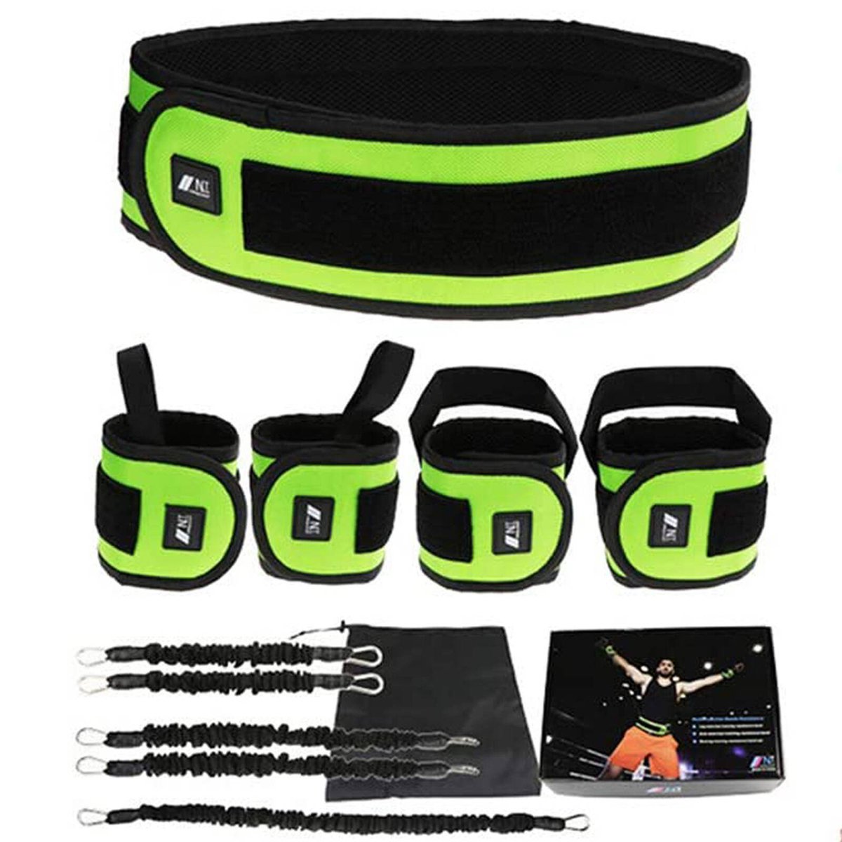150lbs Resistance Trainer Band Set Muscle Training Belt - Bunnings ...