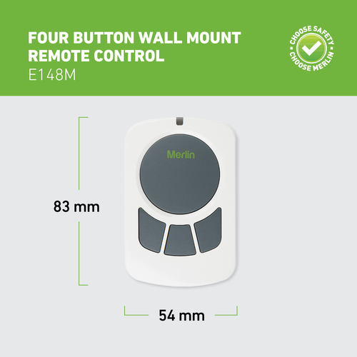 Merlin Four Button Wall Mount Remote Control Garage Door Opener ...