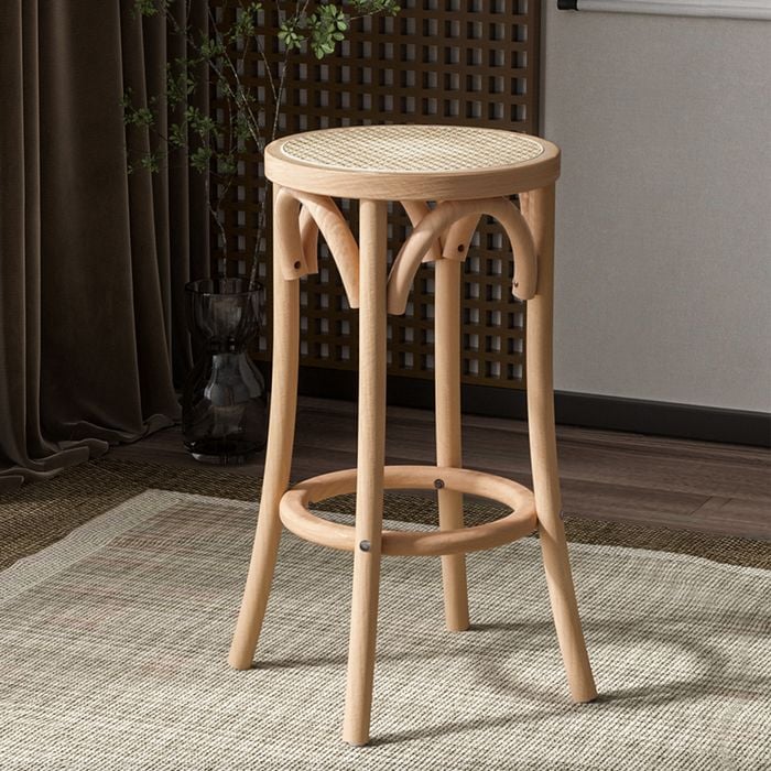 Artiss Bar Stool Rattan Seat Wooden Bunnings Australia