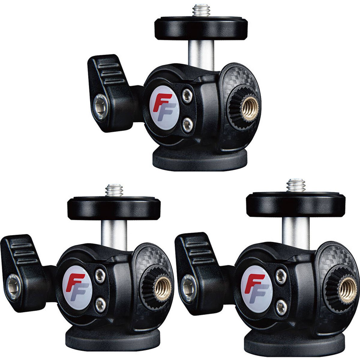 3PK FireFly FBH-K2 Rotatable Ball Head For Tripods 5x5.6cm - Black ...