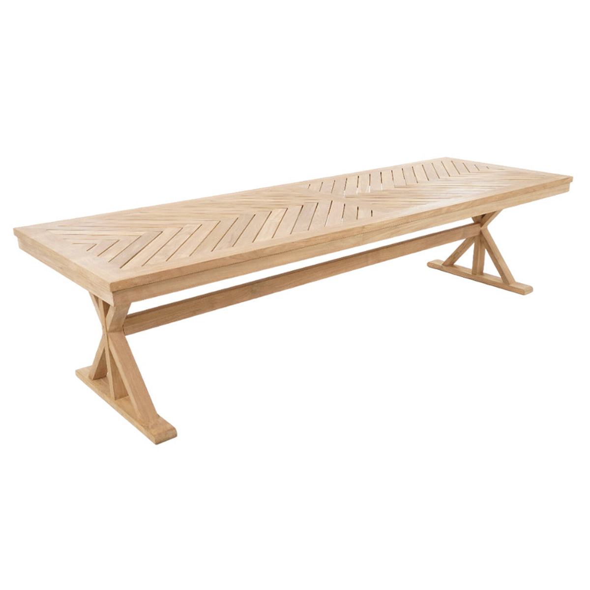 Darlington Outdoor 2.5m Teak Timber Table 2.5 metres - Bunnings Australia