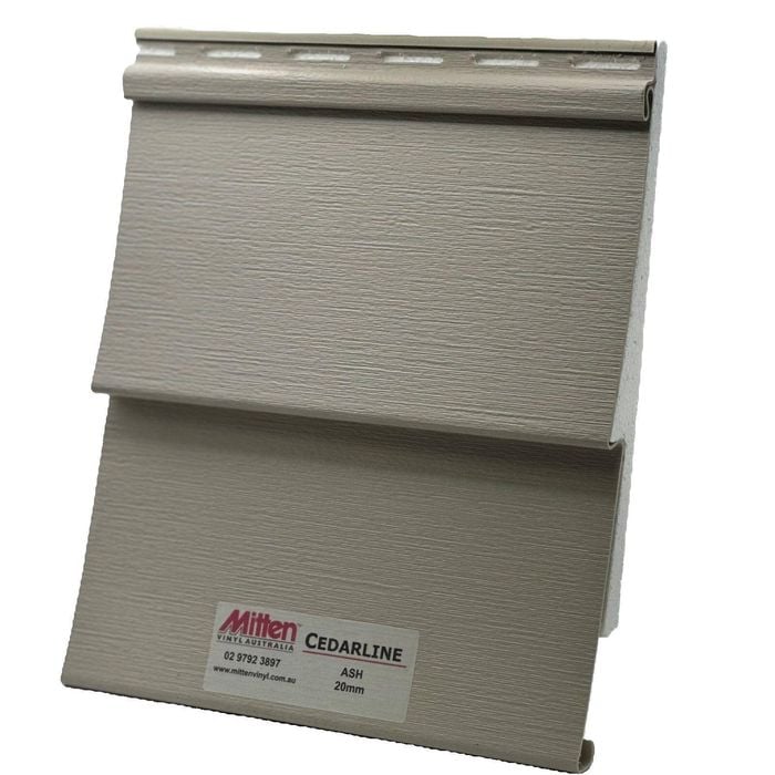 Mitten Vinyl Australia 5.84m x 20mm Ash Cedarline Vinyl Cladding ...