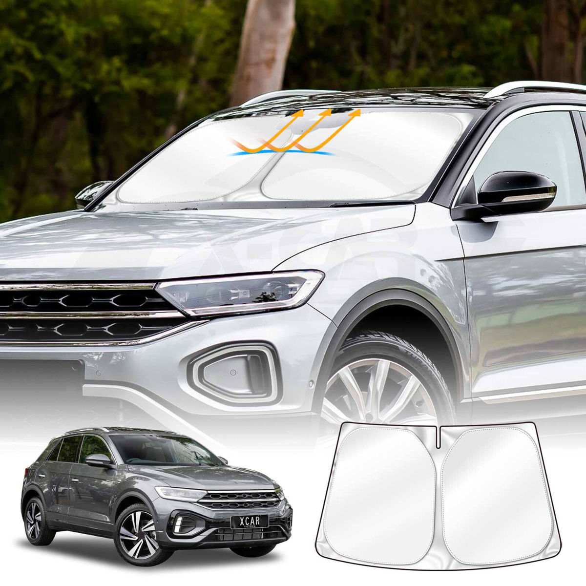 WindScreen Sun Shade for Volkswagen T-Roc 2020-2025 Blocks UV Rays ...
