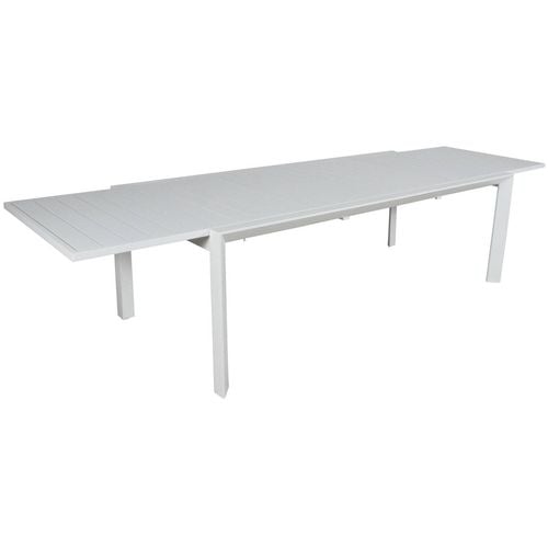 Iberia 230-345cm Aluminium Outdoor Extensible Dining Table White - Bunnings Australia