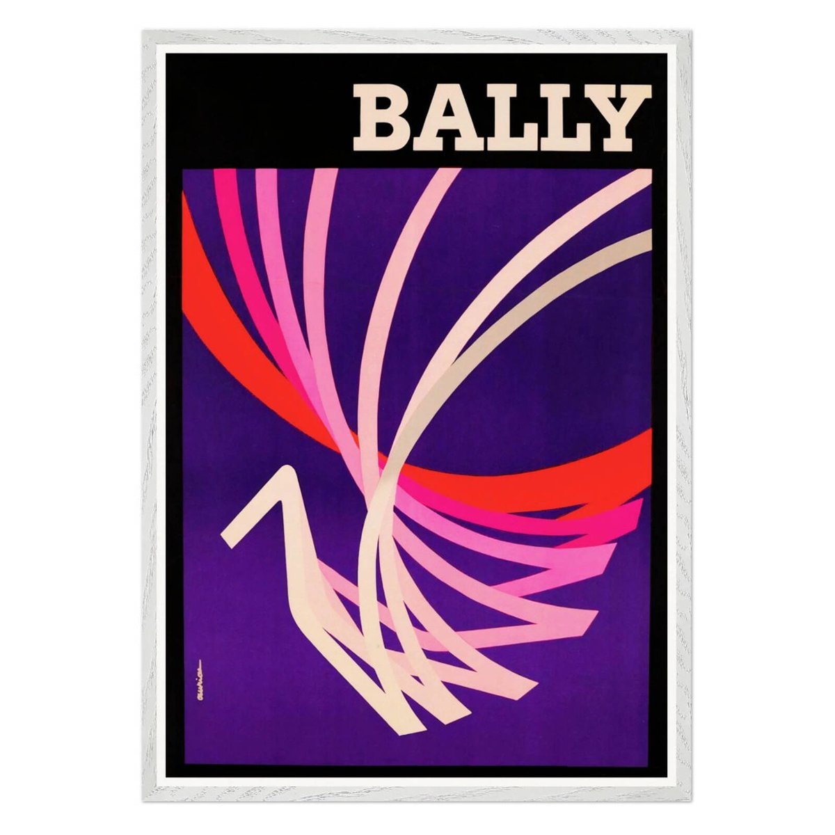 Galrie Bally Vintage Art Deco Poster Elegant Abstract Artwork for Home ...