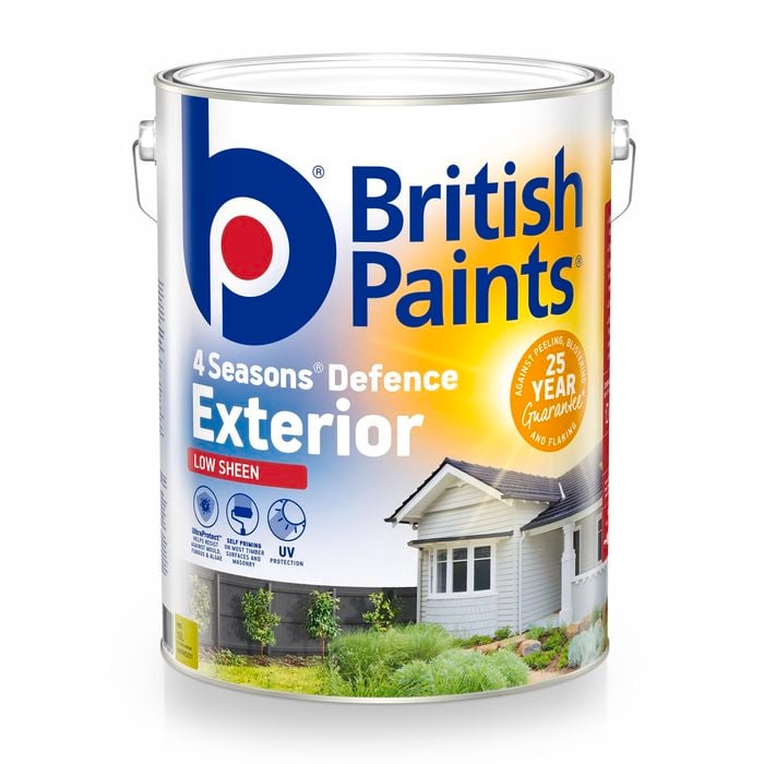 British Paints 4 Seasons Mid Base Low Sheen Exterior Paint - 10L ...
