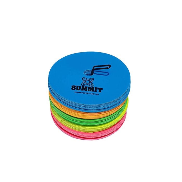 50pc Summit Global Flat Agility Disc Marker 20cm - Assorted - Bunnings ...