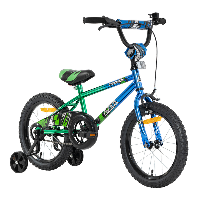 Avoca Luminous 40cm Bike - Blue/Green - Bunnings Australia