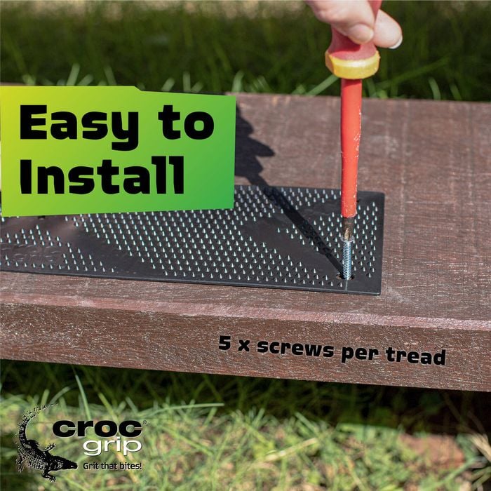 Croc Grip 400 x 100mm Black Grip Treads - 3 Pack - Bunnings Australia