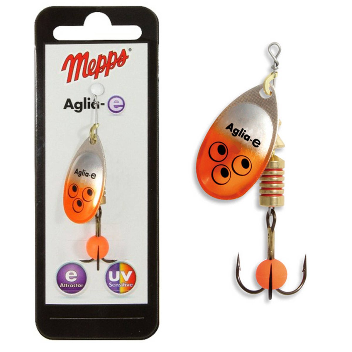 Mepps Lures Aglia-e Brite Orange Size 3 - 7.0g - Bunnings Australia