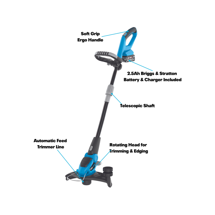 Victa 18V Line Trimmer And Edger Kit With 2.5Ah Battery And Charger Bunnings Australia