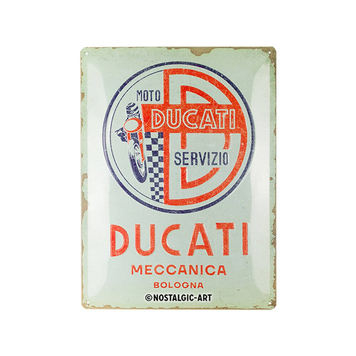 Nostalgic-Art Ducati Moto Servizio Metal Decorative Sign Large 30x40x0 ...