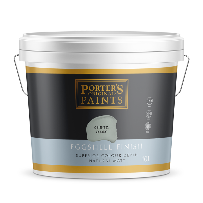 Porter's Paints 10L Chintz Grey Eggshell Finish - Bunnings Australia