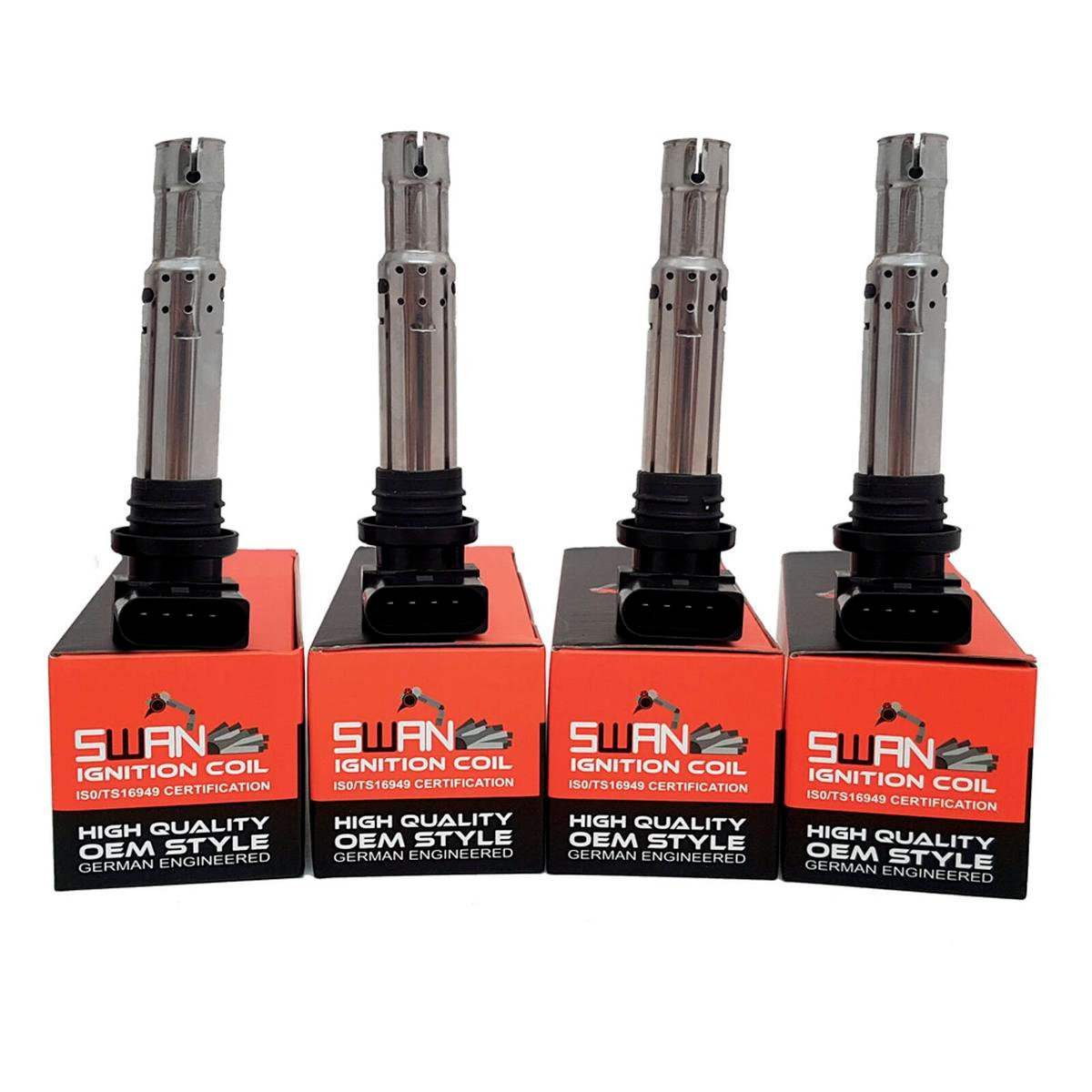 4-Pack SWAN Ignition Coil for Volkswagen Beetle & Golf (1.4T & 1.6L ...