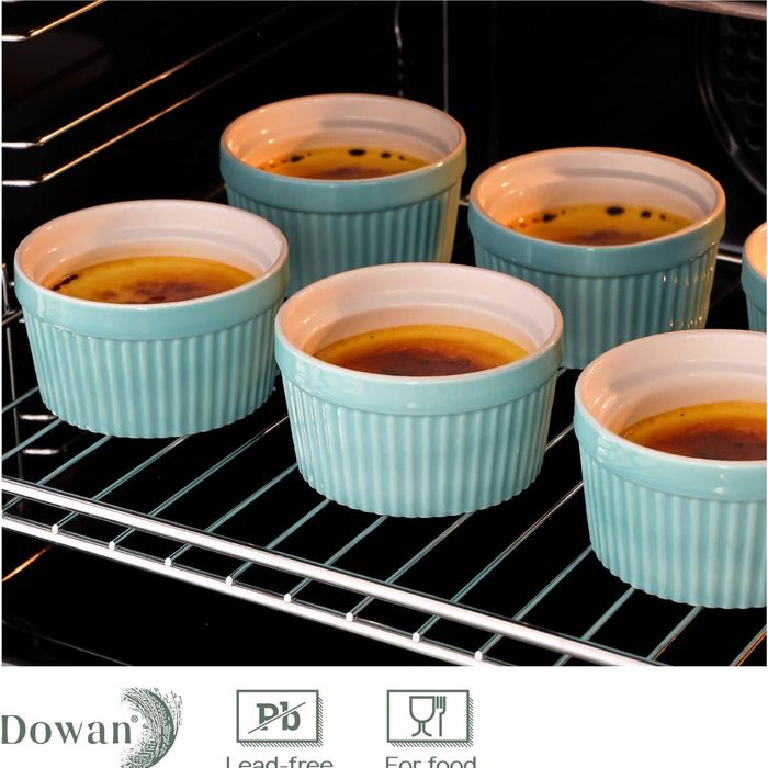 Ramekins 237ml - Ramekins for Creme Brulee Porcelain Ramekins Oven Safe ...