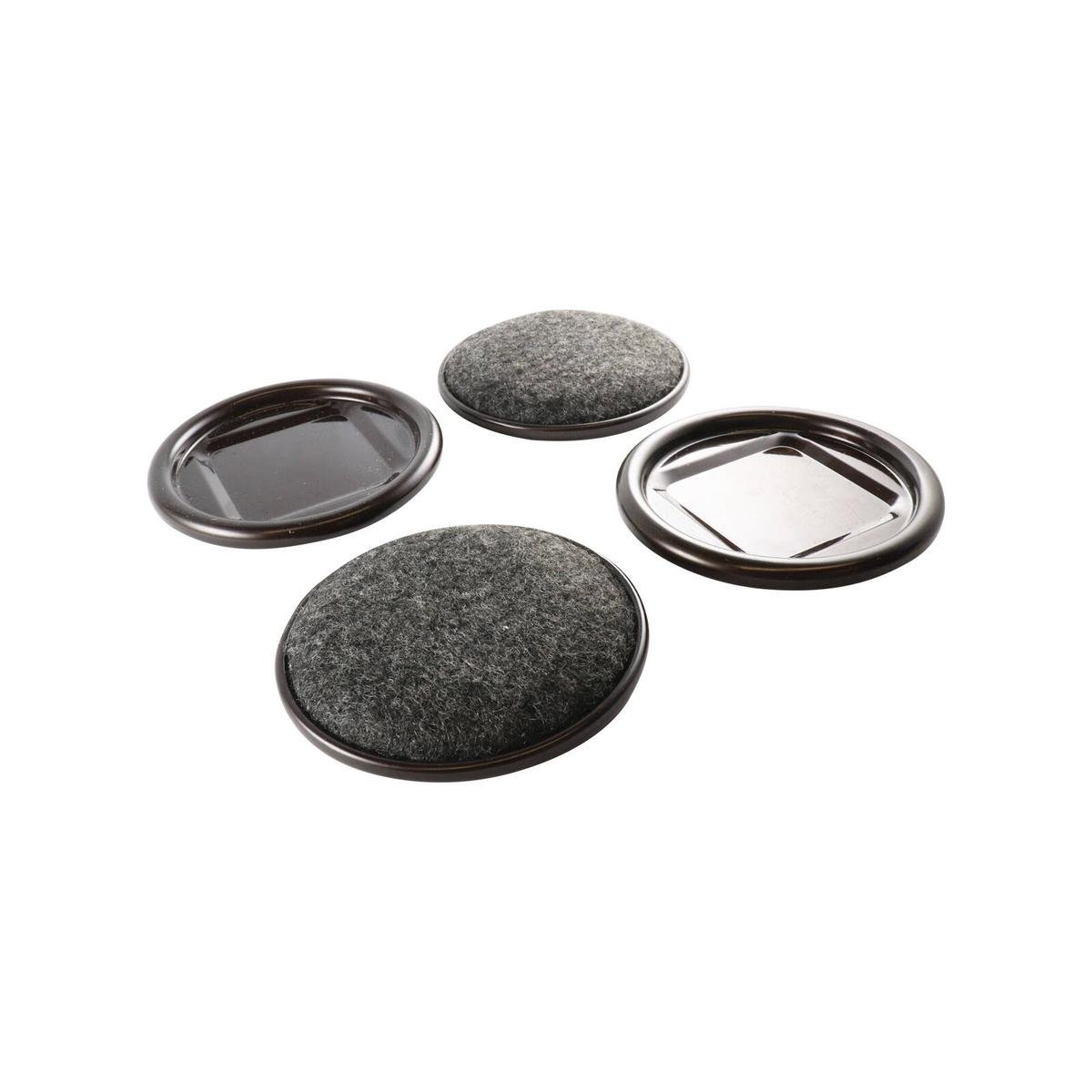 Surface Gard 72mm Brown Round Carpet Base Castor Cups - Bunnings Australia