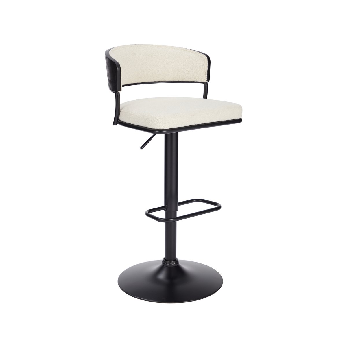 IHOMDEC Modern Wing Back Adjustable Swivel Bar Stools White - Bunnings ...