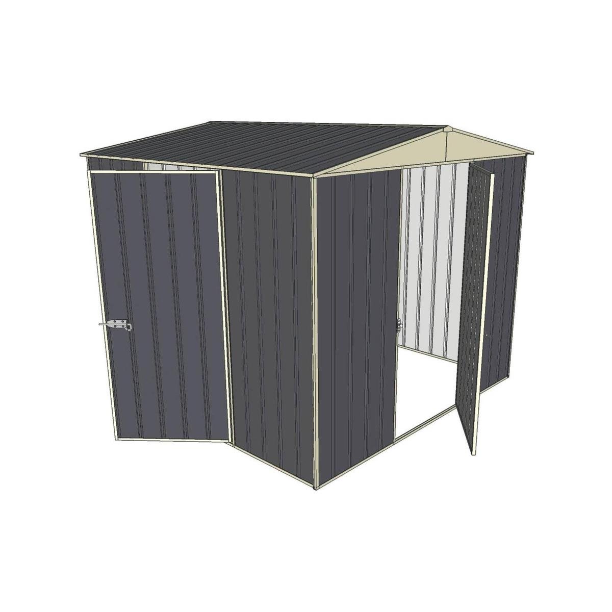 Build-a-Shed 2.3 x 2.3 x 2.3m Dual Hinged Door Shed - Grey - Bunnings ...