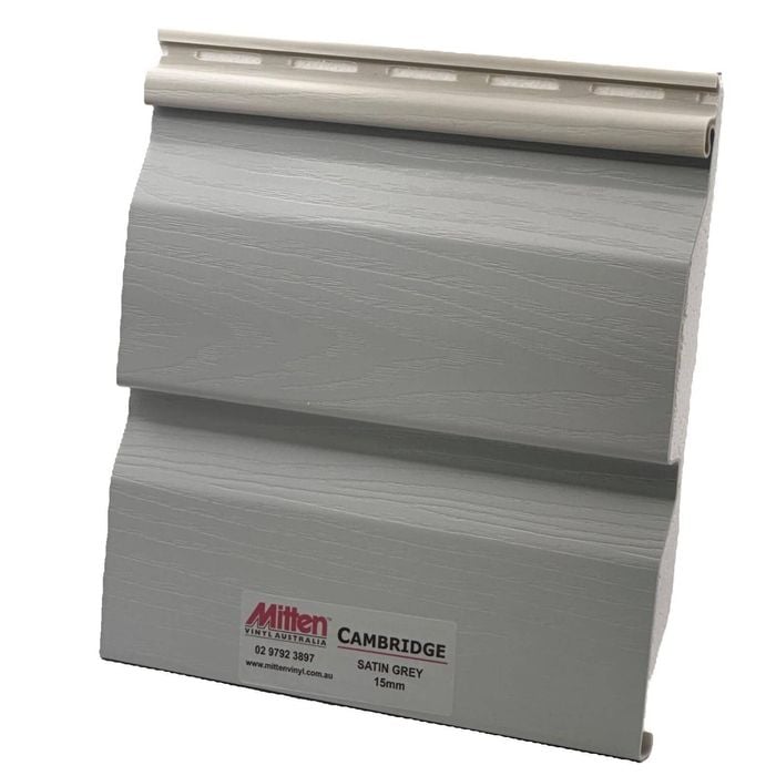 Mitten Vinyl Australia 5.84m x 15mm Satin Grey Cambridge Vinyl Cladding ...