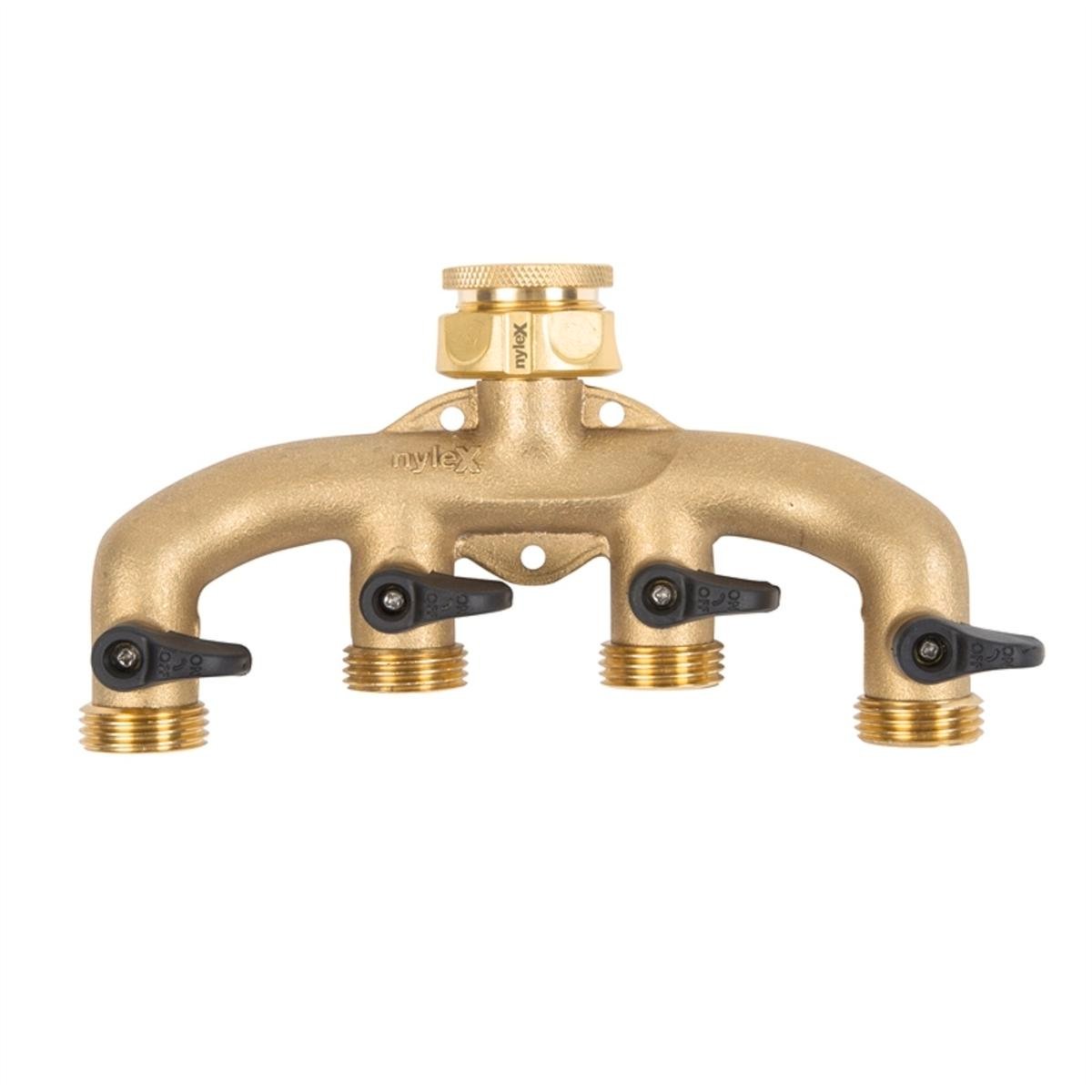 Nylex Brass 4 Way Tap Adaptor - Bunnings New Zealand