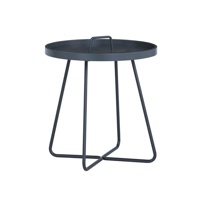 Modern Furniture JAXI Round Coffee Table 40cm - Graphite Grey ...