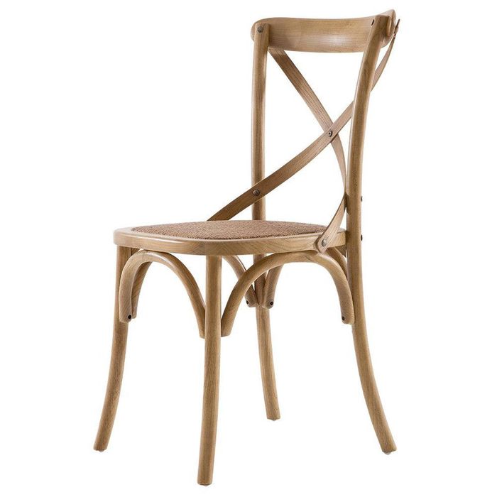 French Cross Dining Chair with Natural Stain - Bunnings Australia