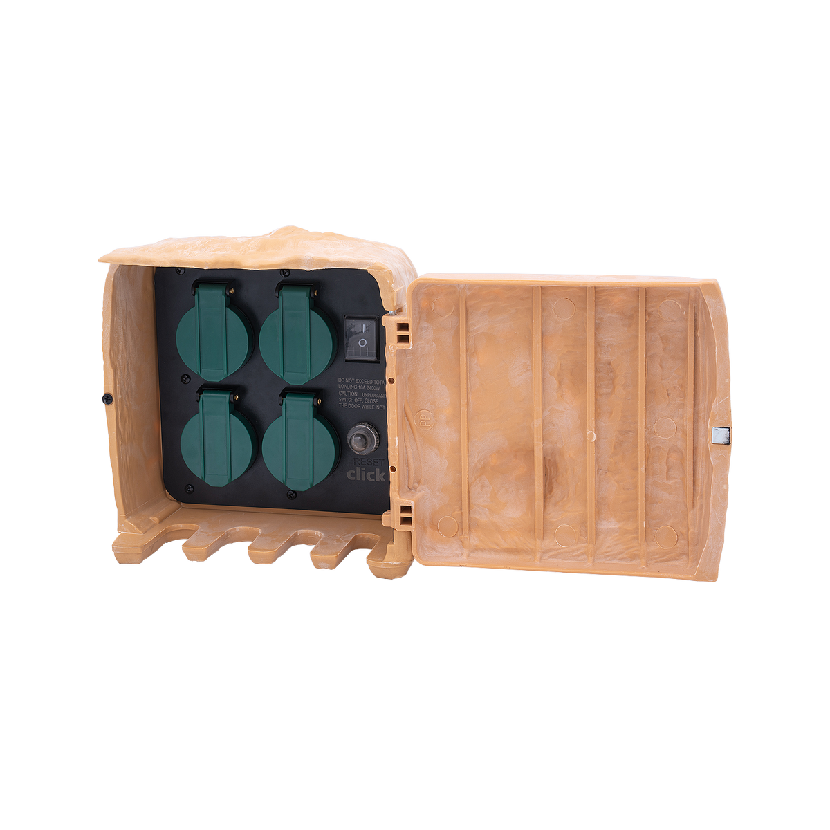 Click 4 Outlet Power Garden Socket Stone - Beige Marble Look - Bunnings ...