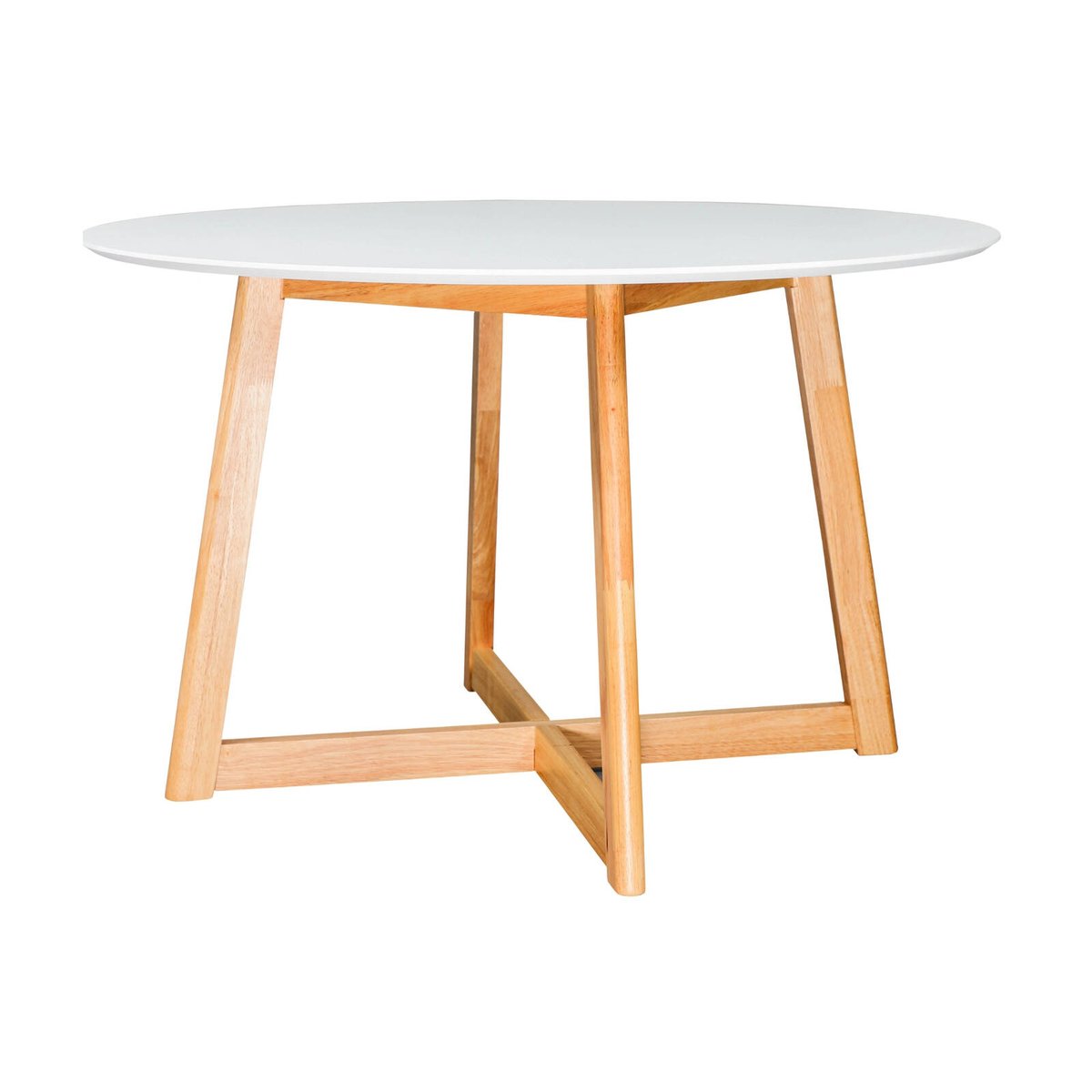 Oliver 120cm 4 Seater Round Dining Table - White - Bunnings Australia