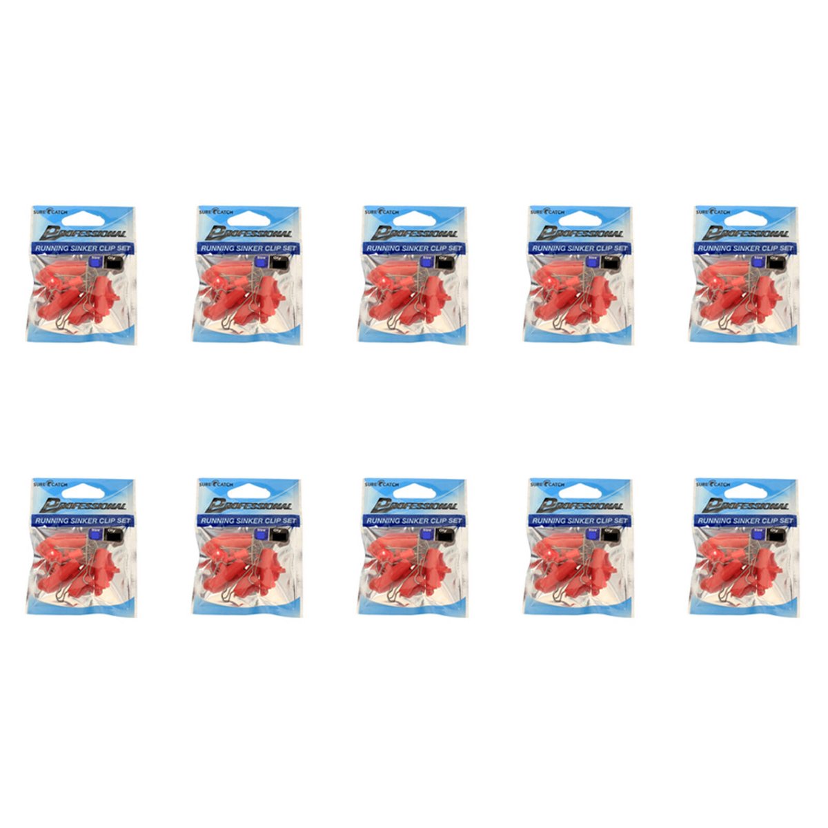 10x Surecatch Running Fishing Sinker Clips - Medium - Bunnings Australia