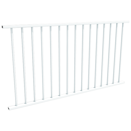 ProtectorAl 1800 x 950mm Pearl White Aluminium Flat Top Round Picket ...