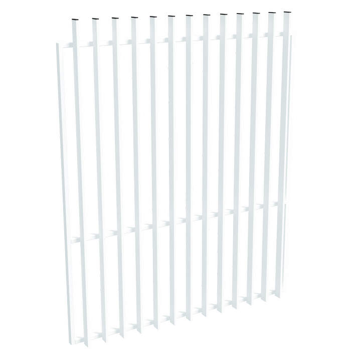 ProtectorAl 1201-1500W x 1800H Pearl White Aluminium Radiator Garden ...