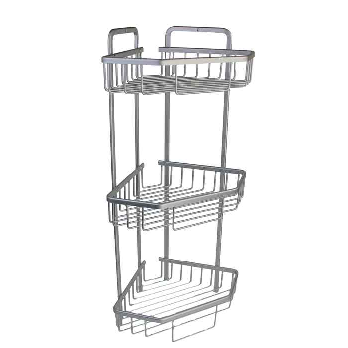 Barelli Aluminium Rust Free 3 Tier Floor Shower Caddy - Bunnings New ...