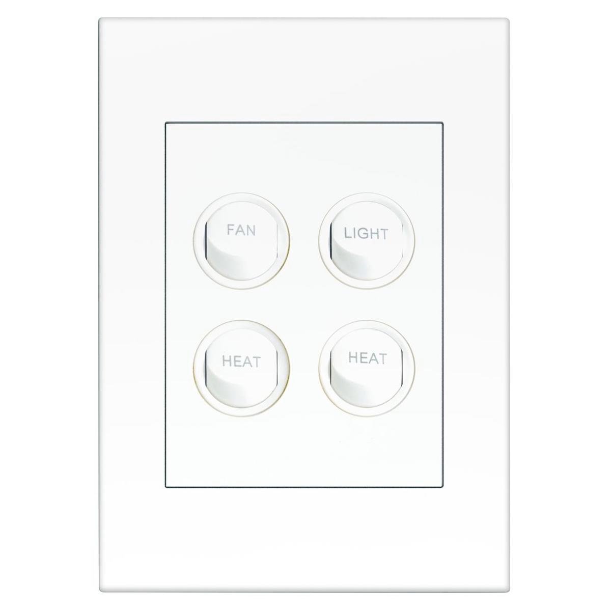HPM VIVO 4 Gang Fan / Light / Heat Switch - Bunnings Australia