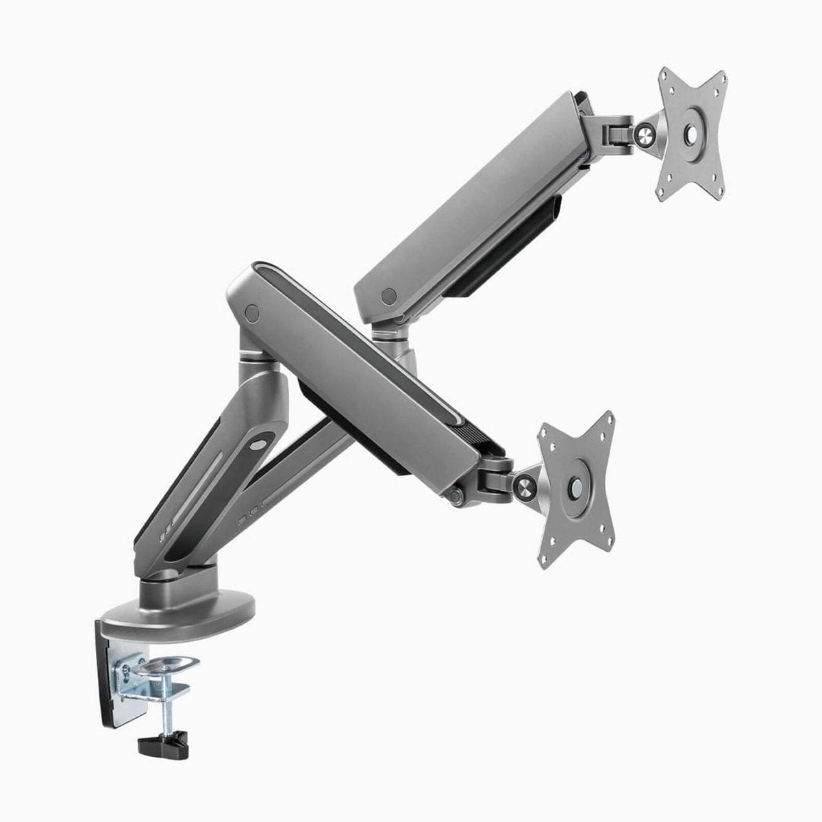 Desky Dual LED Monitor Arm - Space Grey - Bunnings Australia