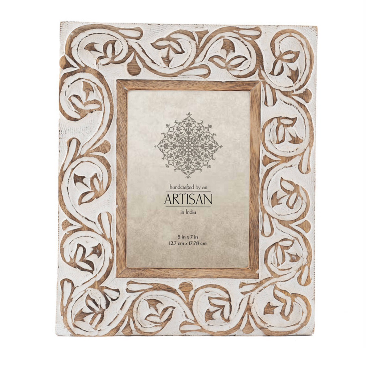 Willow & Silk Handmade 29cm Wooden 'Swirl' Photo Frame/ Table Decor ...