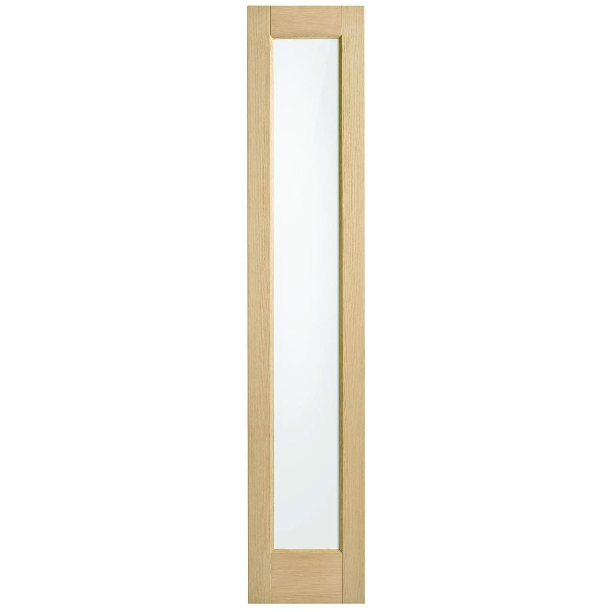 Corinthian 2040 x 400 x 40mm Entrance Door Blonde Oak Translucent Glass ...