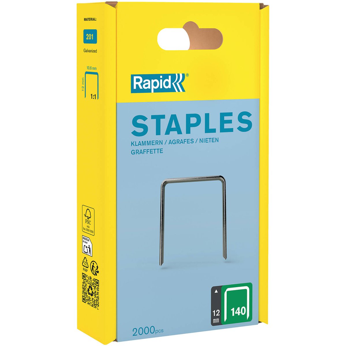 Rapid 12mm 140 Series Staples - 2000 Pack - Bunnings New Zealand