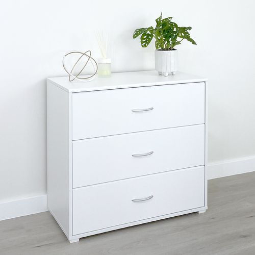 Practa 3 Drawer Chest of Drawers Unit White - Bunnings New Zealand