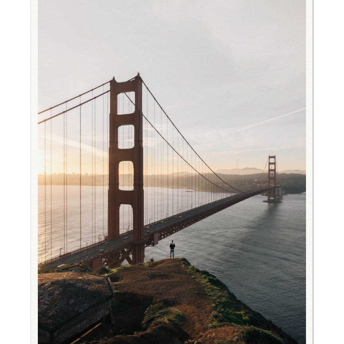 Galrie Golden Gate Bridge at Sunset - Captivating Landscape Art ...