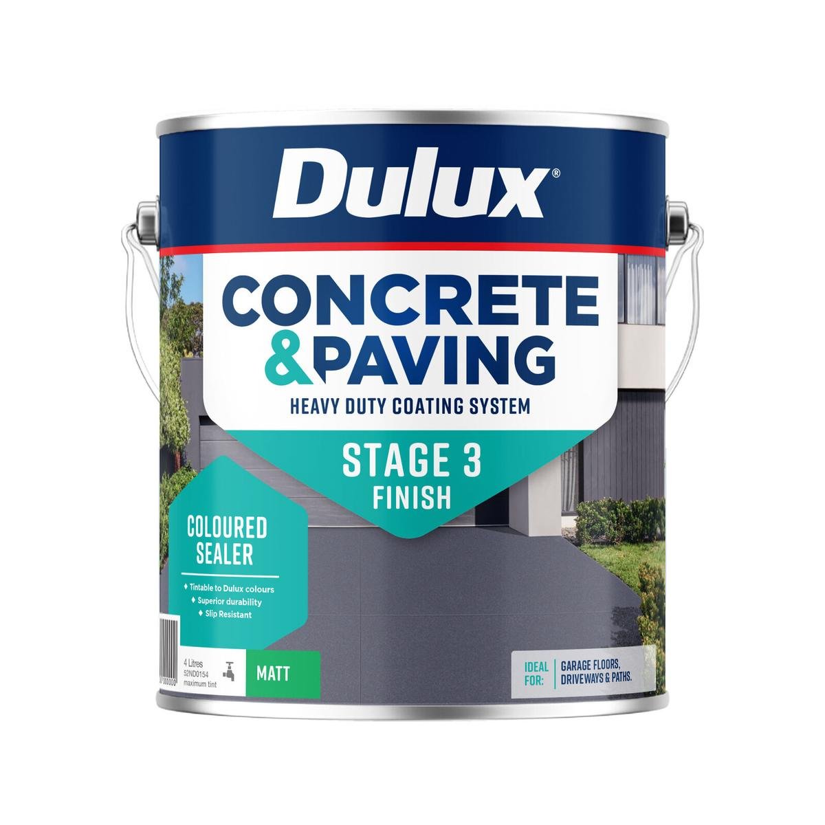 Dulux 4L Maximum Tint Matt Concrete And Paving Coloured Sealer - 4L ...