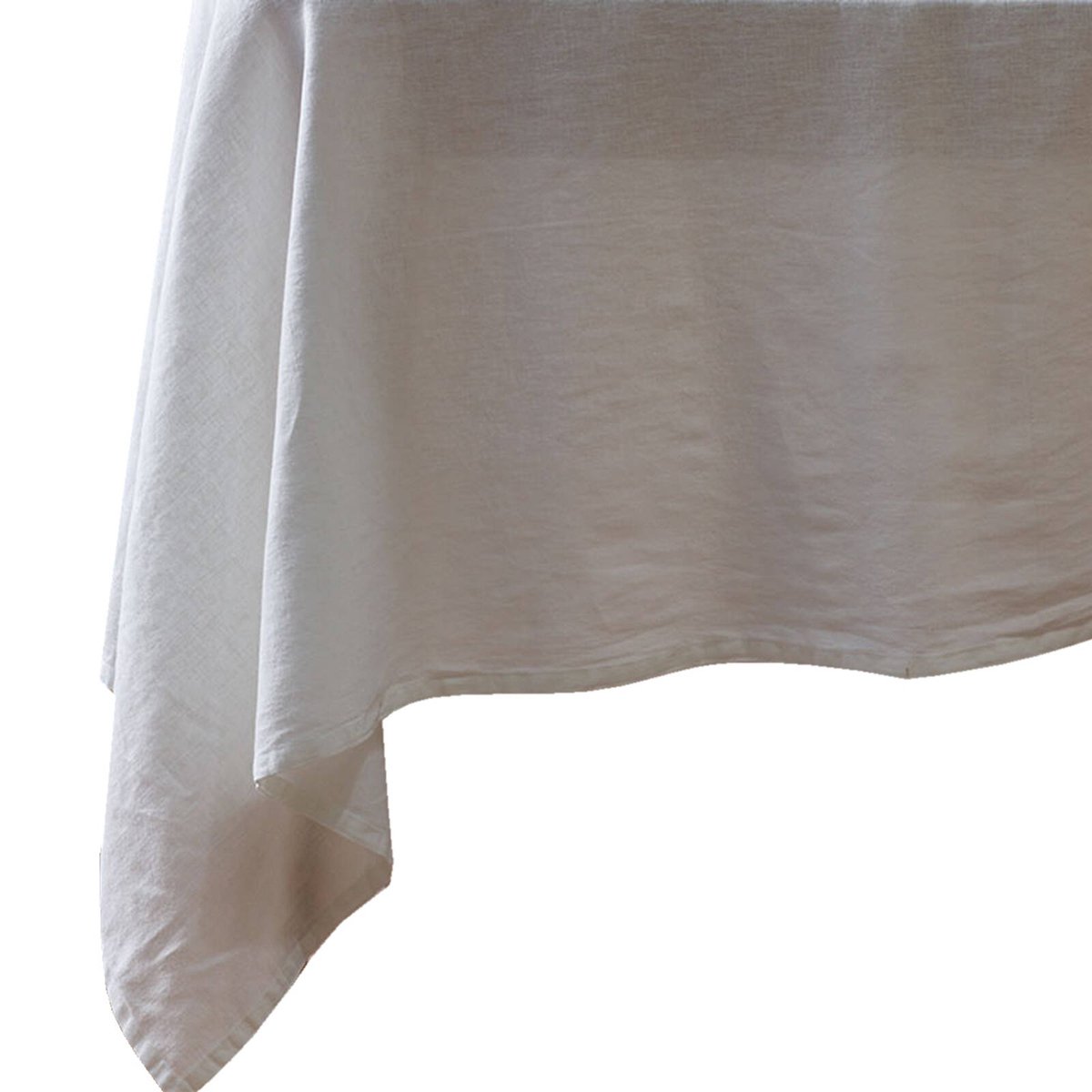 Vintage Design Homewares White Vintage Washed Linen Cotton Tablecloth ...