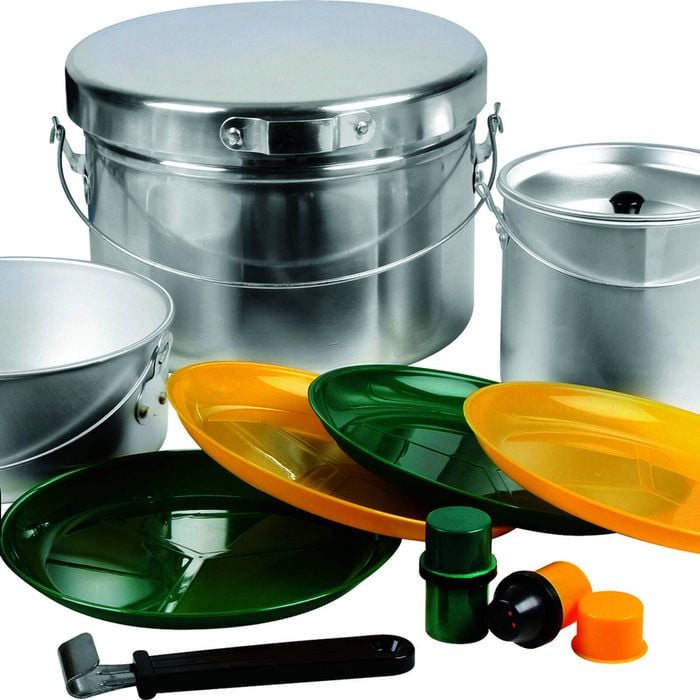 16pc Wildtrak Aluminium 4-Person Mess Kit Camping Plate/Pot/Cup ...