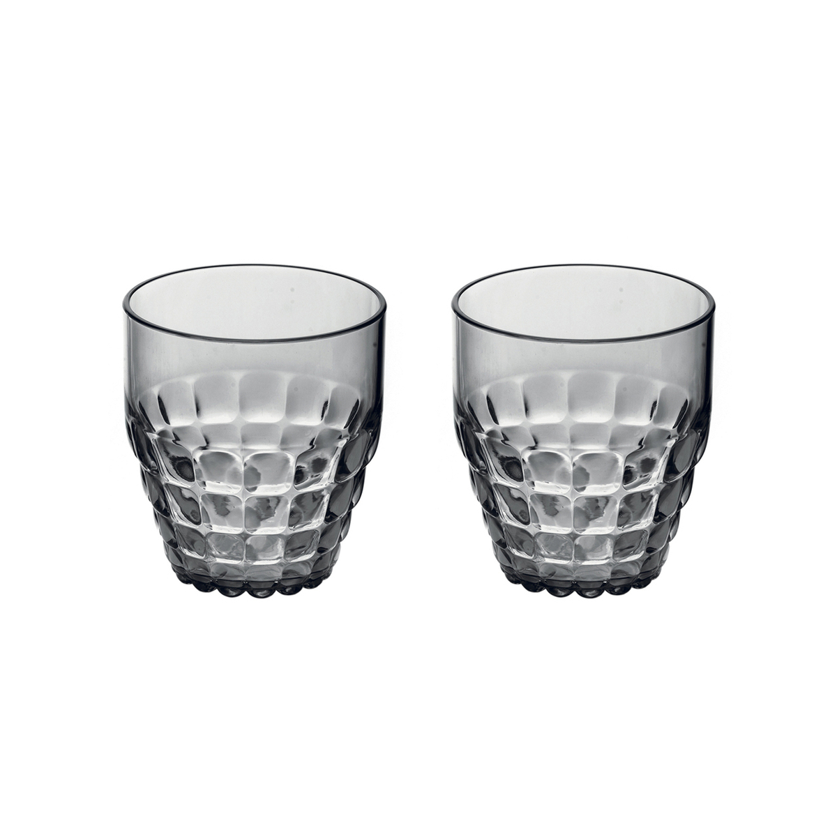 2PK Guzzini Tiffany 350ml 9.5cmx8.5cm Plastic Low Tumbler Dinnerware - Grey - Bunnings Australia