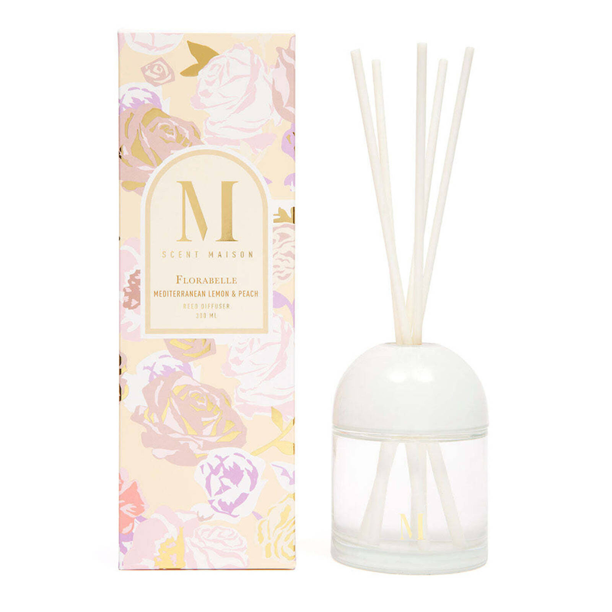 Scent Maison Florabelle 300ml Reed Diffuser - Lemon & Peach - Bunnings Australia