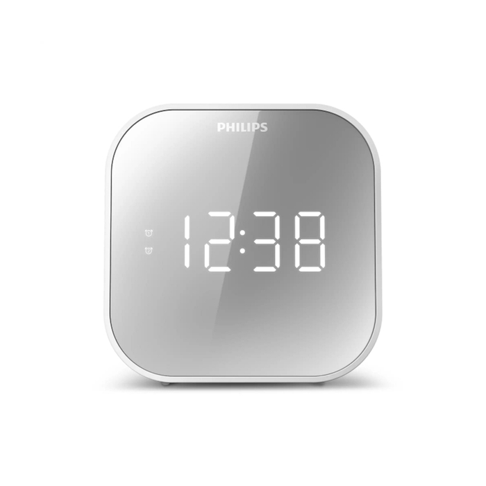 Philips Alarm Clock with USB Charging - White - Bunnings Australia