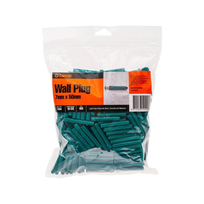 Ramset Green Wall Plugs 7 x 50mm Bg400 - Bunnings Australia